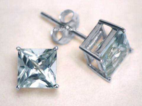 Aquamarine Earrings: natural aquamarine earrings