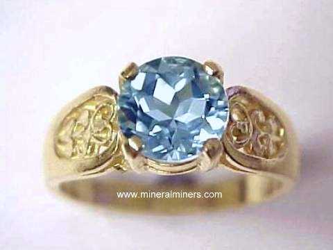 Aquamarine Rings: natural aquamarine rings