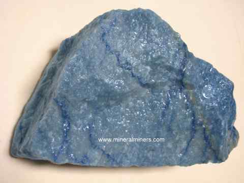 Blue Aventurine Quartz Lapidary Rough: natural color blue quartzite
