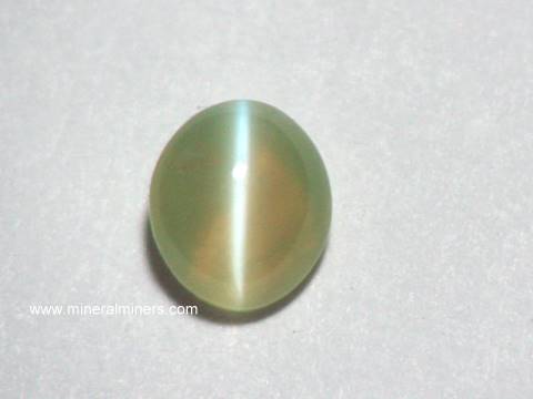 Chrysoberyl Cat's-eye Gemstones (cymophane Cats Eye Cabochon Gemstones)