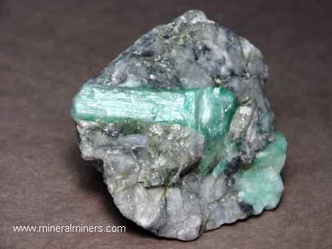 Emerald Crystals and Emerald in Matrix Mineral Specimens