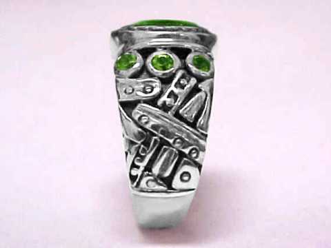 Peridot rings: 14k Gold Peridot Rings & Sterling Silver Peridot Rings