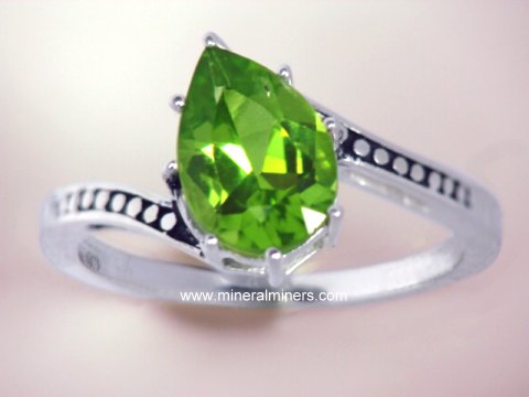 Peridot rings: 14k Gold Peridot Rings & Sterling Silver Peridot Rings