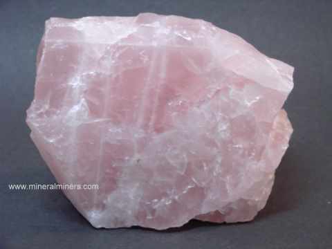 Rose Quartz Mineral Specimens and Crystals (natural rose quartz)