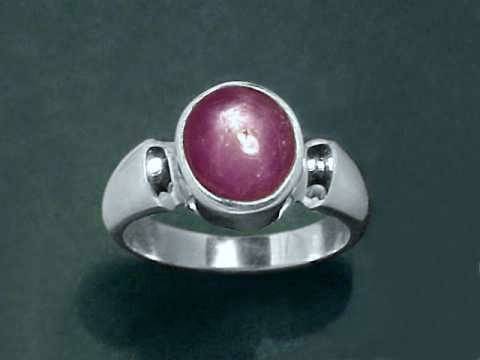 Star Ruby Ring in Sterling Silver