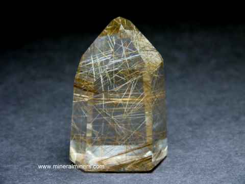 Rutile in Quartz Crystals