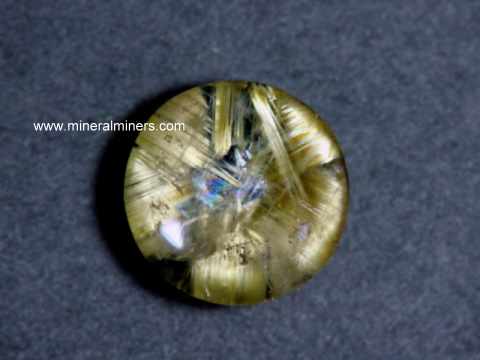 Rutilated Quartz Cabochon Gemstones: golden rutile star gems