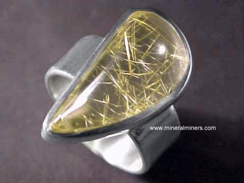 Rutilated Quartz Jewelry: natural golden rutile in quartz crystal jewelry