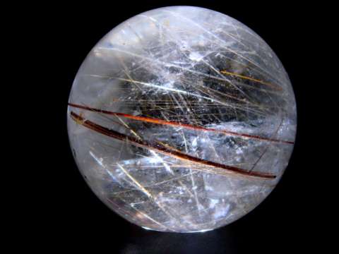 Rutilated Quartz Spheres (natural rutile in quartz spheres)